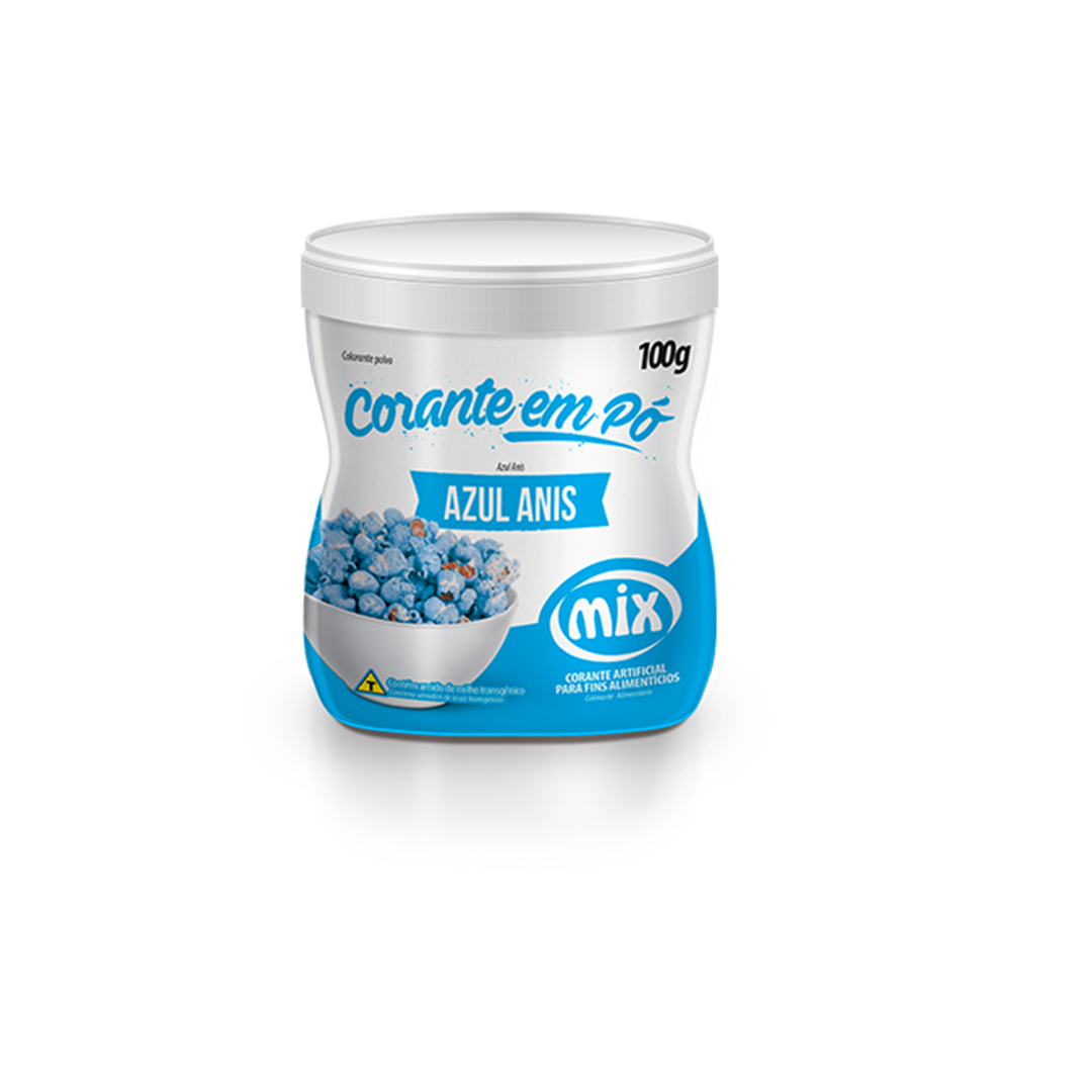 Corante Em Pó Mix 100g Azul
