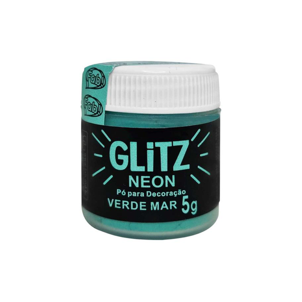 Pó Decorativo Neon Glitz De 5g Verde Mar
