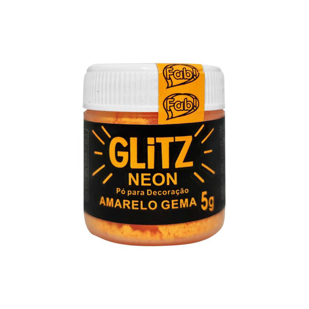 Pó Decorativo Neon Glitz De 5g Amarelo Gema